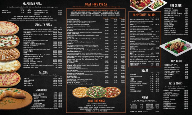 Our Menu – HG Coal Fired Pizza Chesterbrook